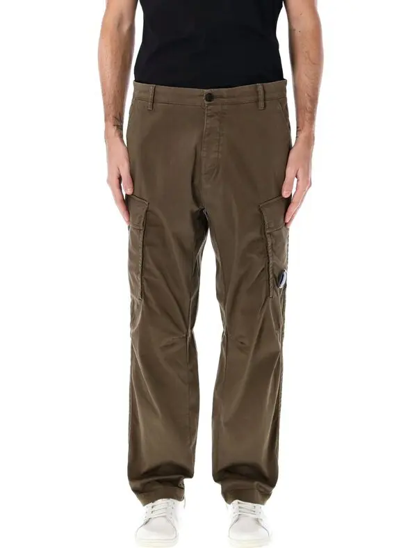 C.P. COMPANY Stretch Sateen Loose Cargo Pants - Ivy Green