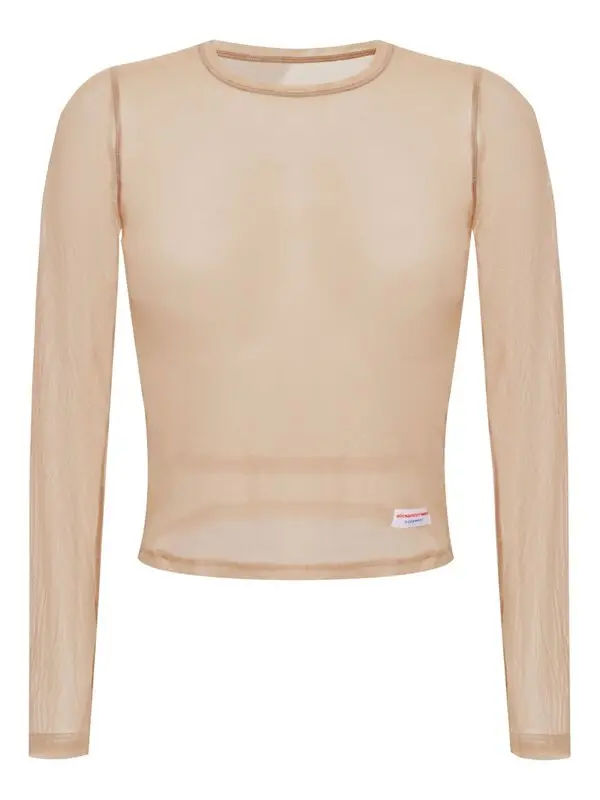 Alexander Wang Sheer Lingerie Top - Neutrals