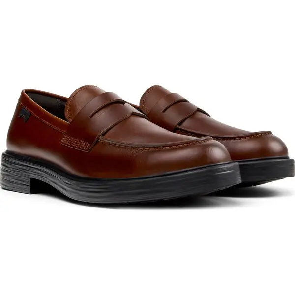Camper Dean Penny Loafer - Medium Brown