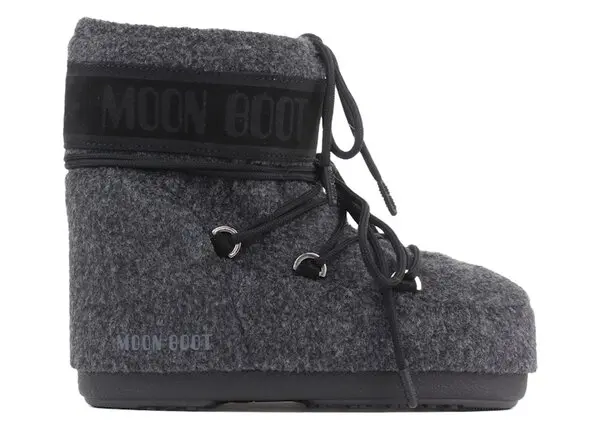 Moon Boot Icon Felt Low Boot - Grey