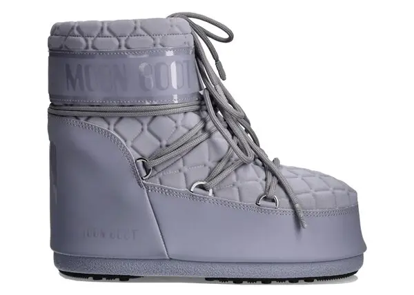Moon Boot Icon Quilt Low Boots - Grey