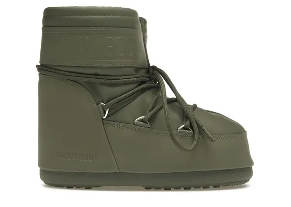 Moon Boot Icon Rubber Low Boots - Khaki