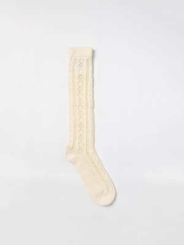 Valentino Garavani Ribbed Socks - Yellow Cream