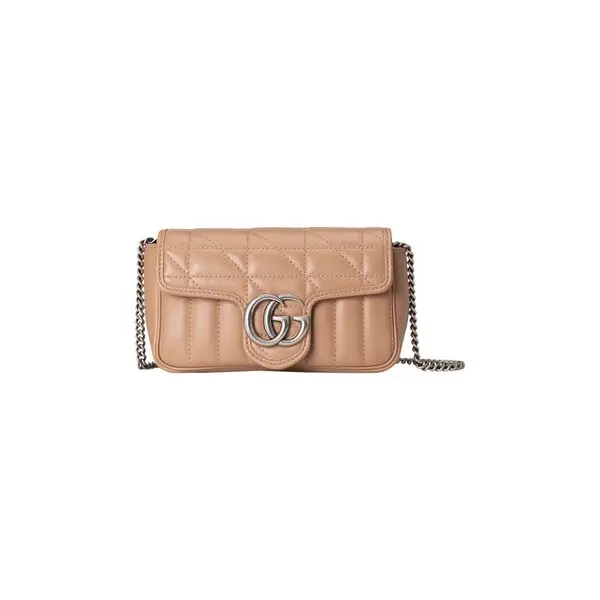 Gucci Gg Marmont Super Mini Bag - Brown