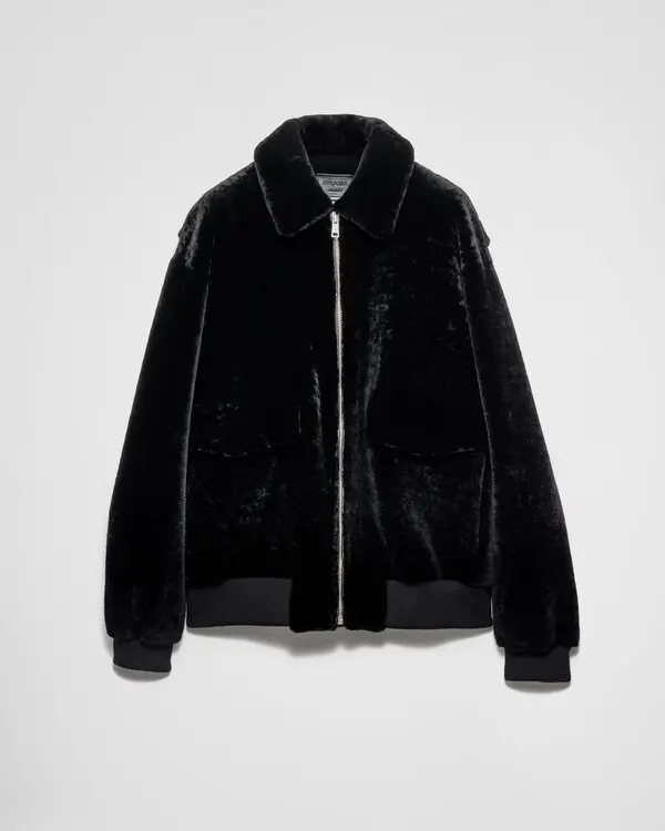 Prada Shearling Bomber Jacket