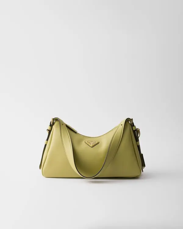 Prada Aimée Medium Leather Shoulder Bag - Pistachio