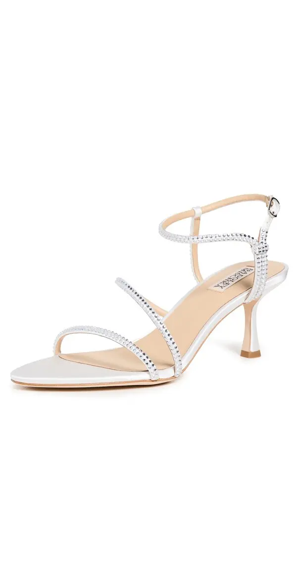 Badgley Mischka Julianna Crystal Sandals - White