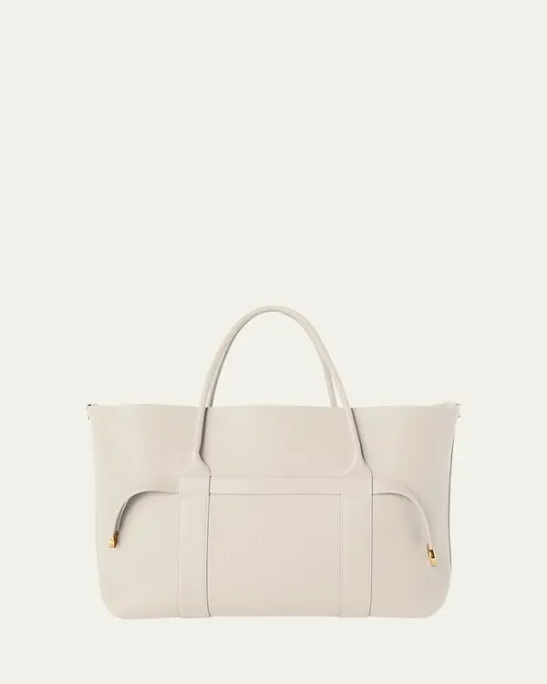 Loro Piana Ghiera Grained Leather Tote Bag - Light Travertine Sun