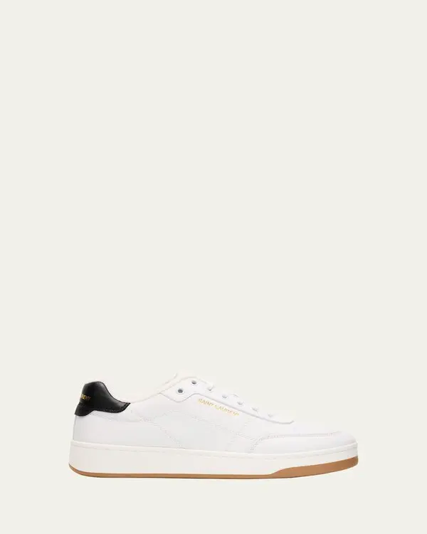 Saint Laurent Sl/61 Leather Low-top Sneakers - White/black