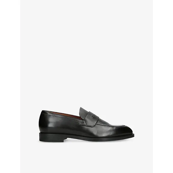 Zegna L'asola Leather Penny Loafers - Black