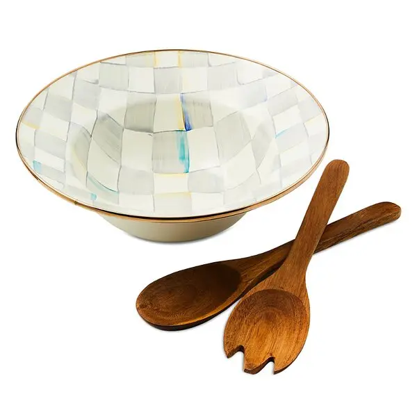 MACKENZIE-CHILDS Sterling Check Salad Serving Set - No Color