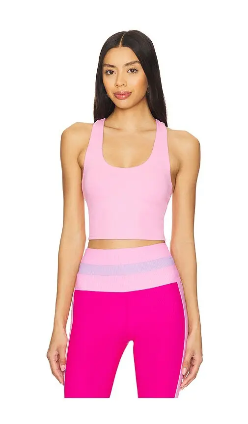 Beach Riot Yara Top In Pink - Berry Love Waffle