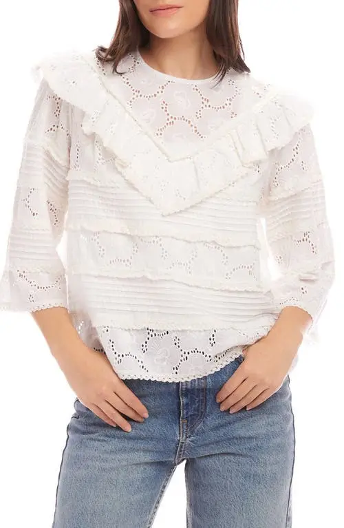 Fifteen Twenty Flora Eyelet Top