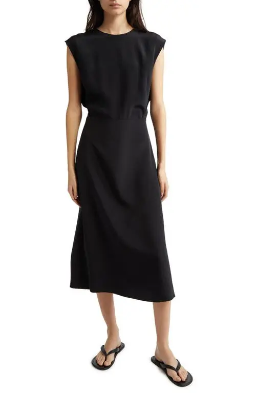 Partow Serena Silk Midi Dress