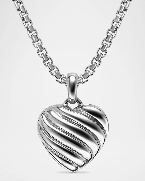 David Yurman Sculpted Cable Heart Locket
