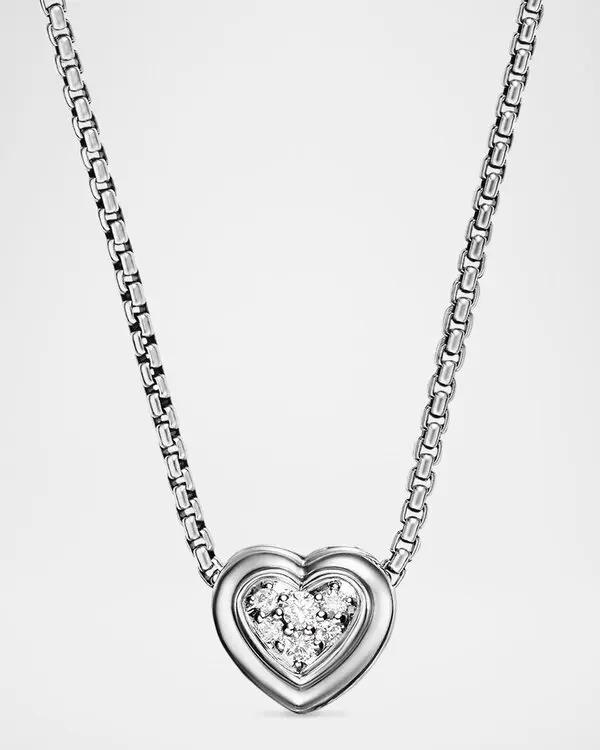 David Yurman Puffy Heart Pendant Necklace