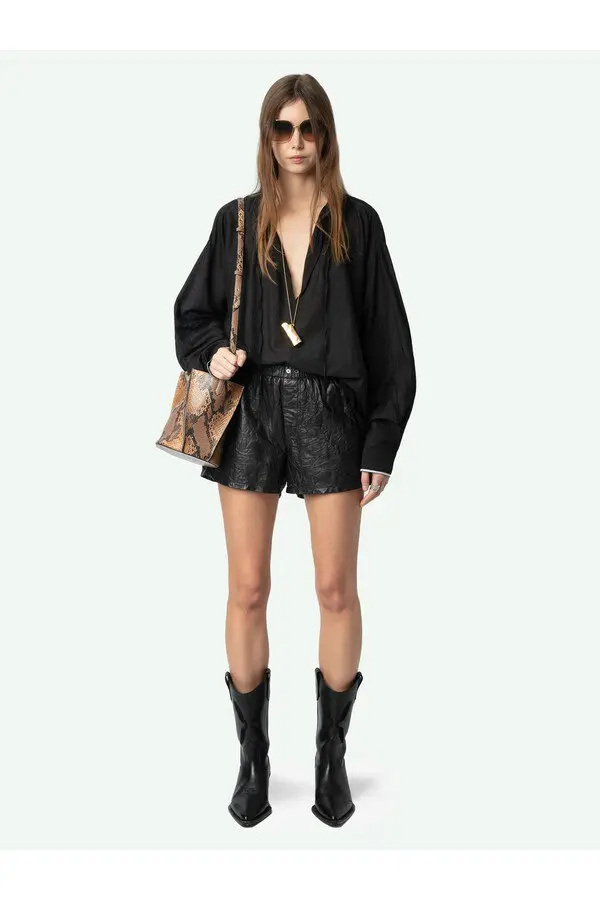 Zadig&Voltaire Troene Oversized Cotton Blouse - Black