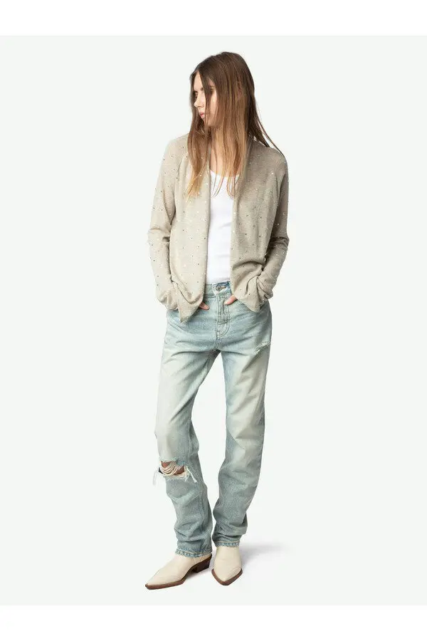 Zadig&Voltaire Daffy Cashmere Cardigan - Natural