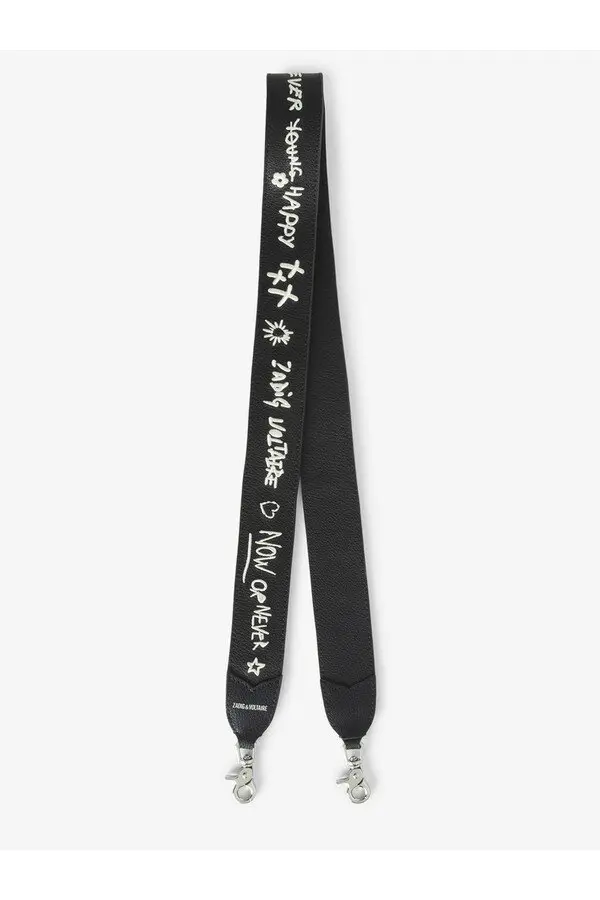 Zadig&Voltaire Grained Leather Shoulder Strap