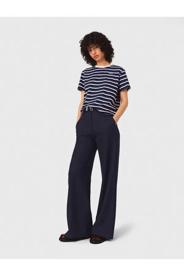 Maje Suit Trousers With Pintucks - Black