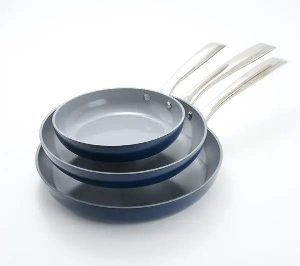 TECHNIQUE 3-pc Ceramic Nonstick Hard Anodizedfry Pan Set