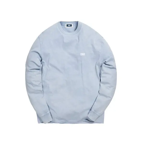 Kith Lax Pigment Dyed Long Sleeve Tee Shirt - Light Indigo