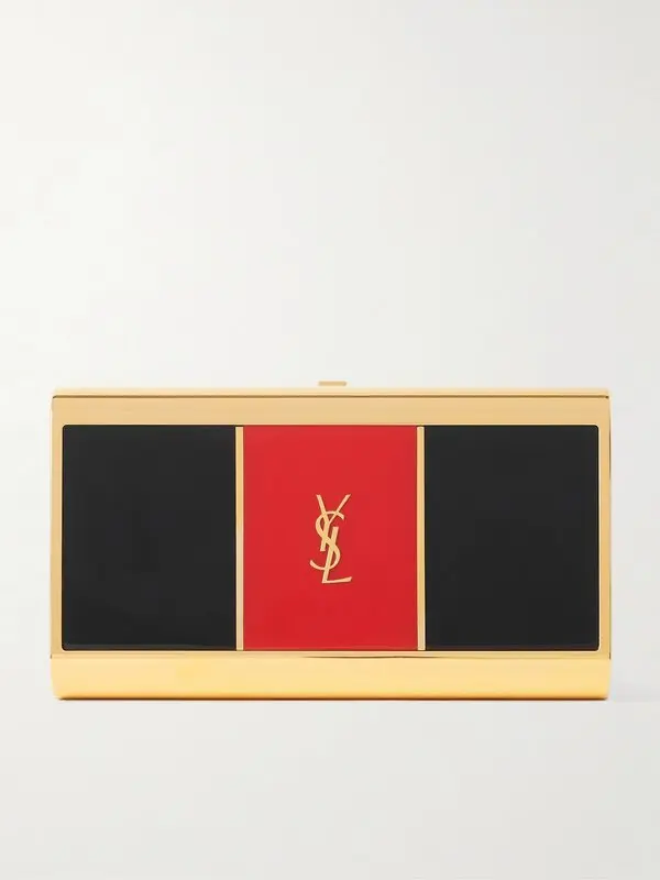 Saint Laurent Gold-tone And Enamel Clutch