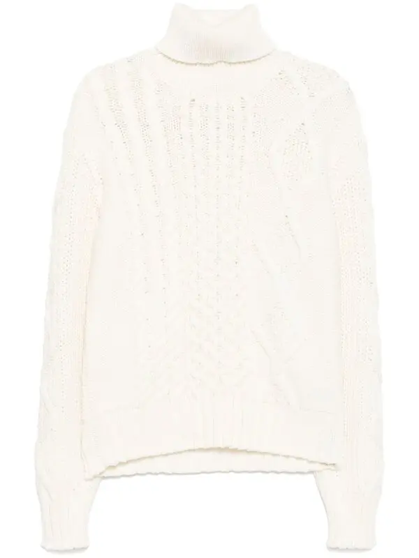 Moncler Wool Turtleneck Jumper - White