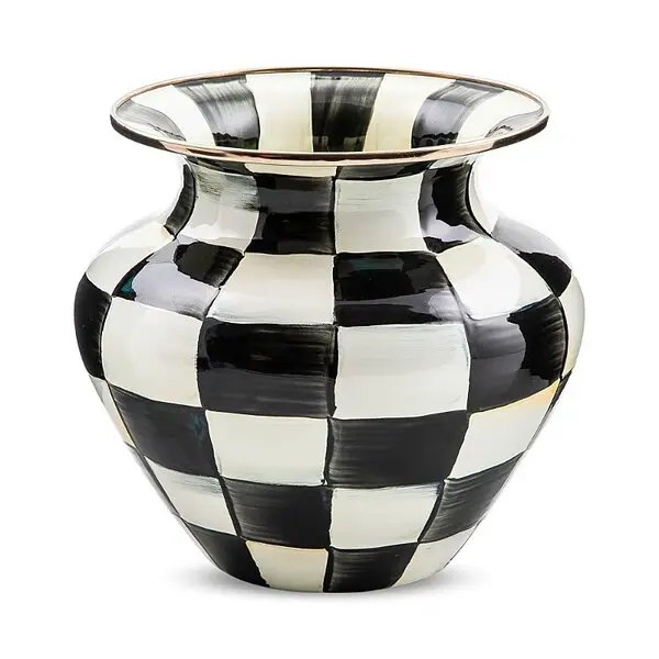 MACKENZIE-CHILDS Courtly Check Enamel Vase, Large