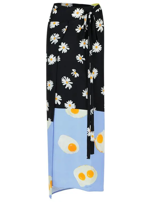 Moschino Patchwork Silk Skirt - Multicolor