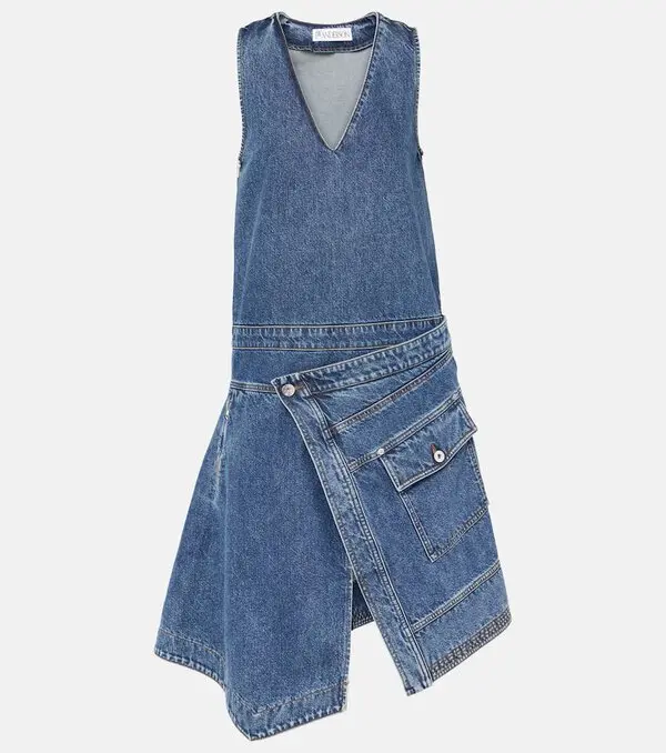 JW Anderson Denim Wrap Dress - Blue
