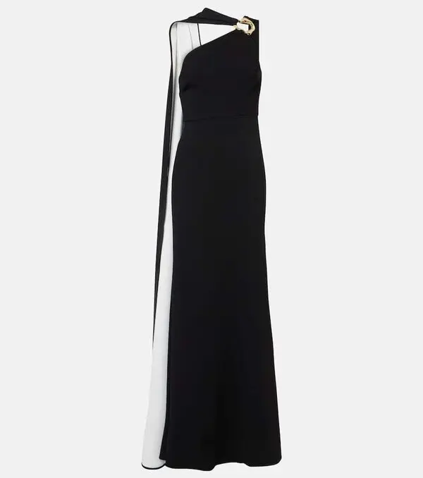 Roland Mouret Asymmetric Caped Gown