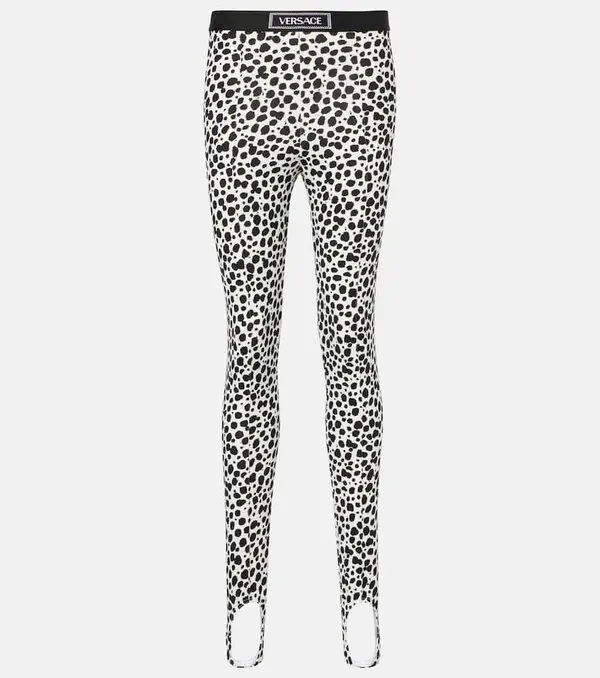 Versace Leopard-print Leggings - Neutrals