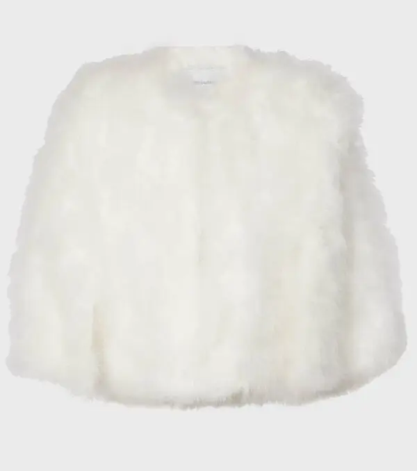 YVES SALOMON Feather Jacket - White