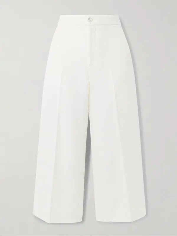 Gucci Wool-blend Bouclé Wide-leg Trousers