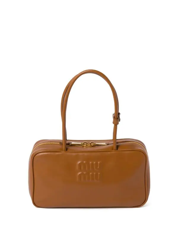 Miu Miu Beau Leather Tote - Brown