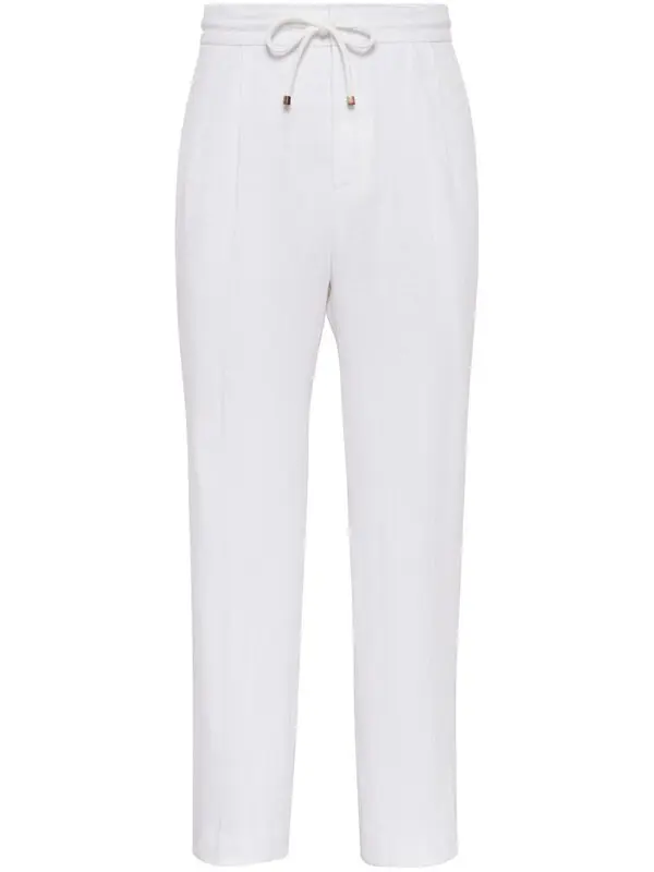 Brunello Cucinelli Linen Trousers - White