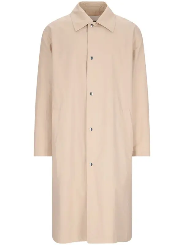 JIL SANDER Logo-print Coat - Neutrals