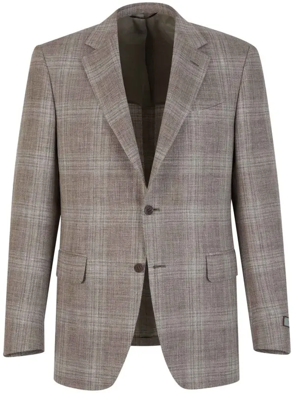 Canali Checked Blazer - Neutrals