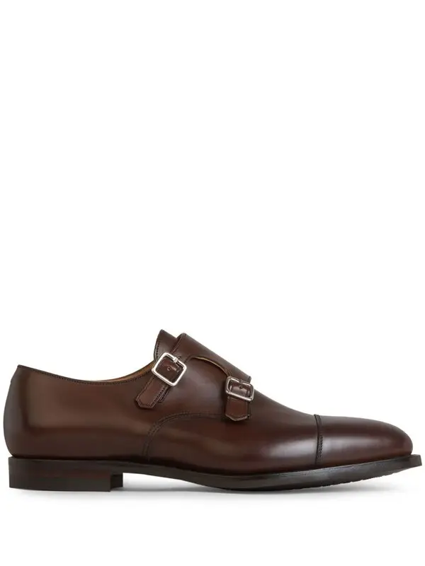 Crockett & Jones Lowndes Monk Shoes - Brown