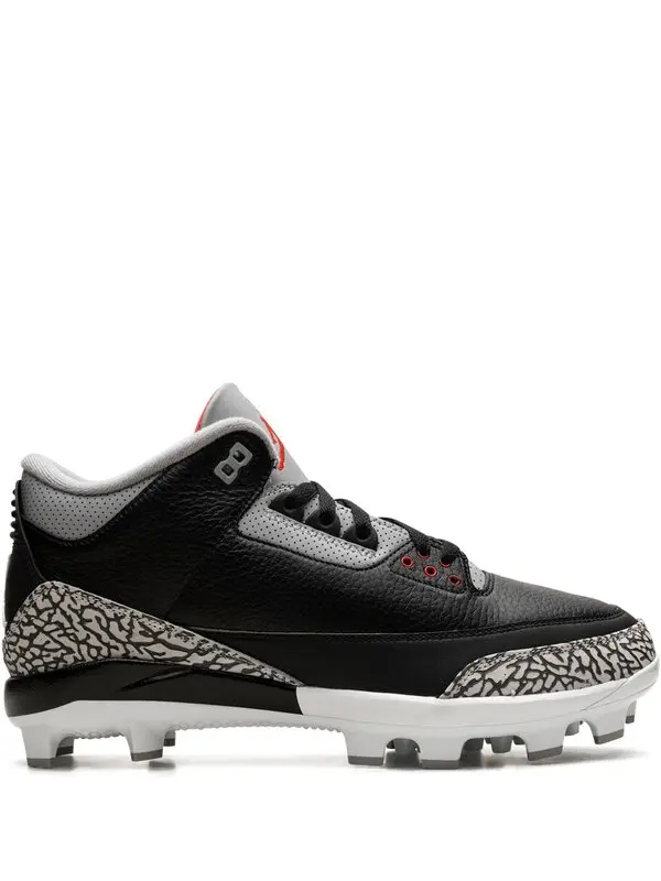 JORDAN Air 3 Retro Cleats - Black