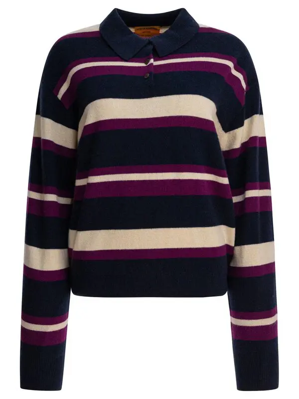 Guest In Residence Collegiate Stripe Polo Shirt - Blue
