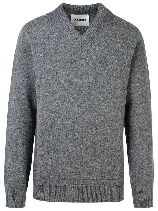 JIL SANDER Virgin Wool V-neck Sweater