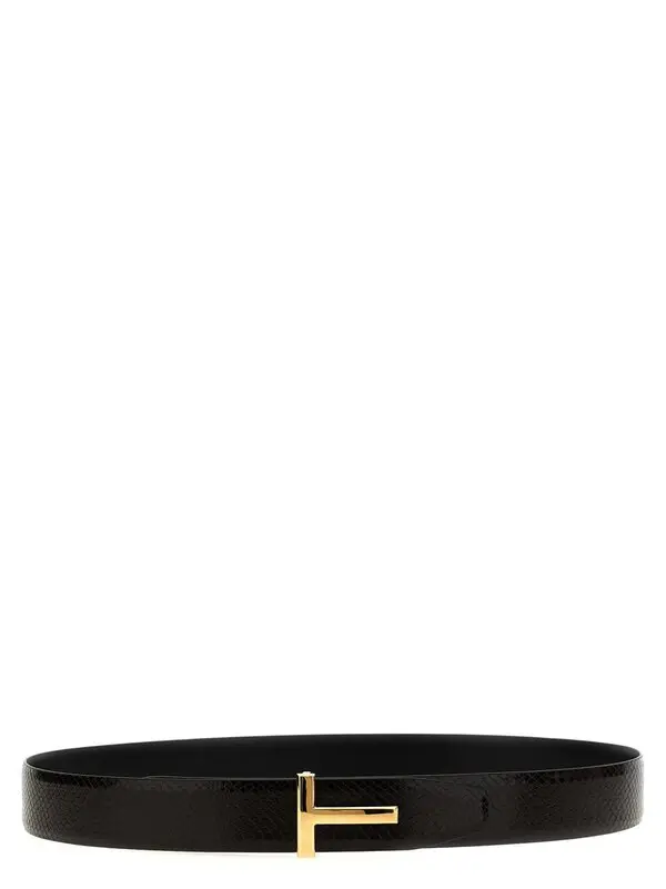 TOM FORD Logo Reversible Belt - Multicolor