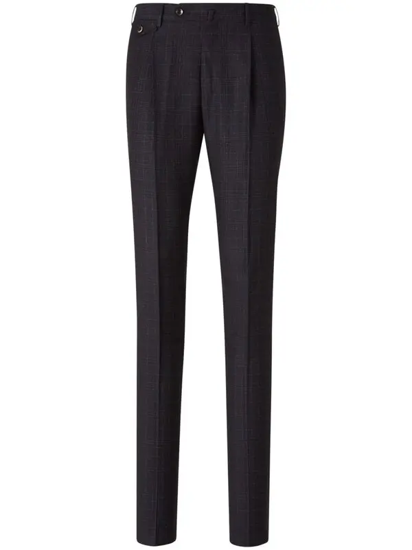 PT TORINO Prince Of Wales-patterned Trousers - Blue