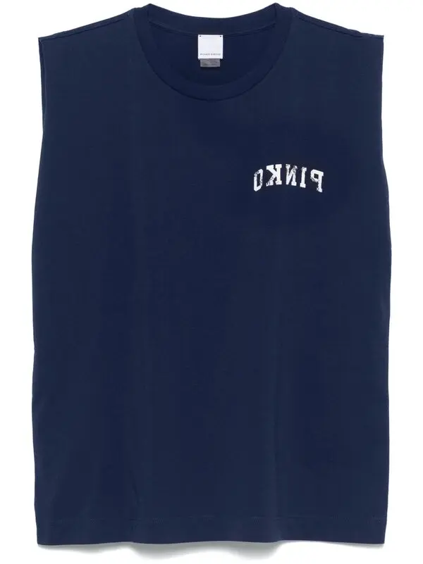 Pinko Logo-print Tank Top - Blue