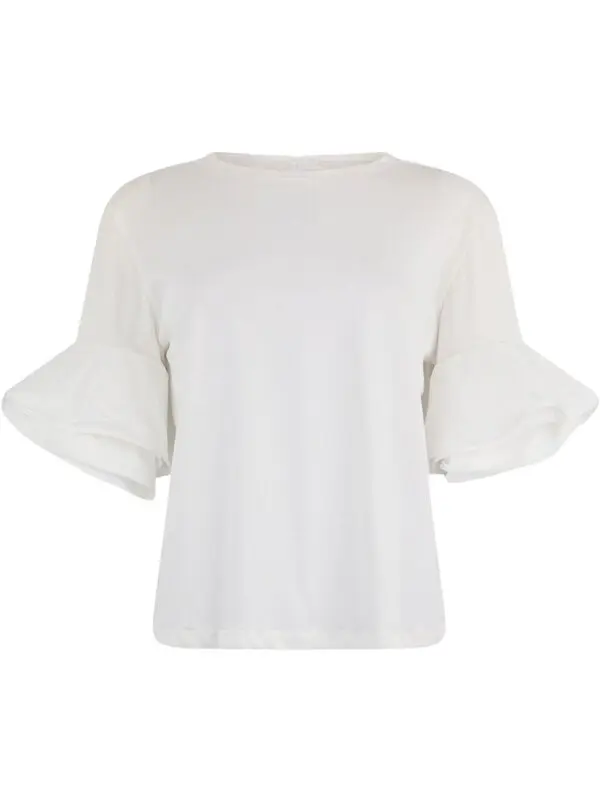 Liu Jo Flounce-sleeve T-shirt - White