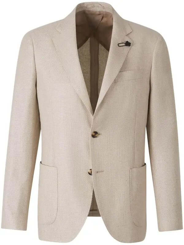 LARDINI Single-breasted Blazer - Neutrals