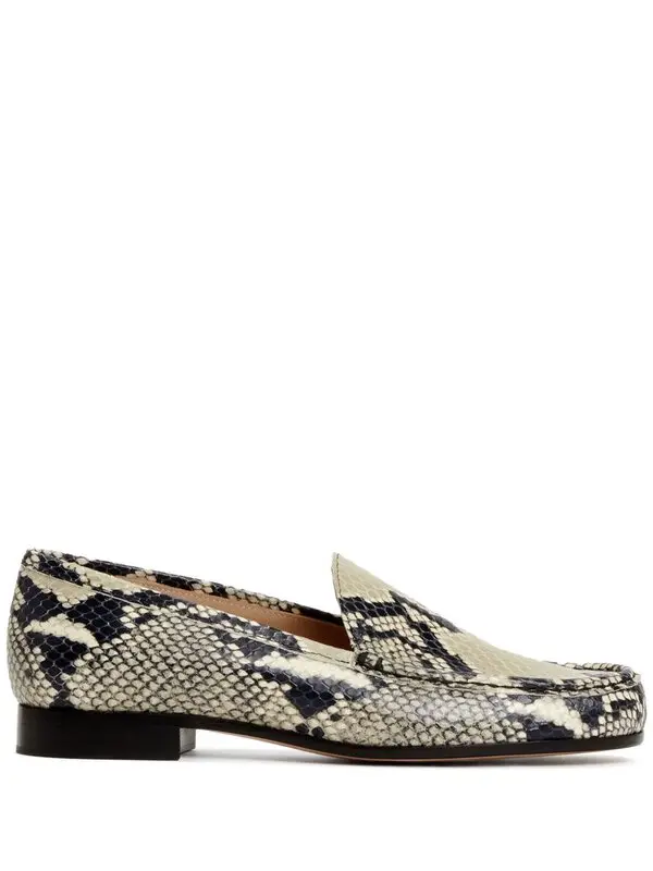 Fabiana Filippi Snake-print Loafers - Neutrals