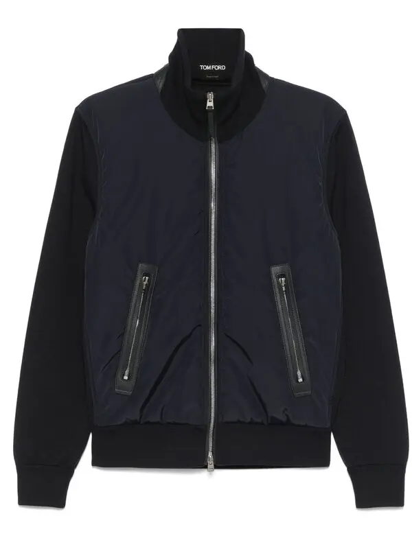 TOM FORD Panelled Bomber Jacket - Blue
